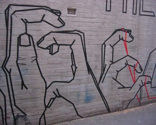 Buff Diss Tape Art via @pristinaorg