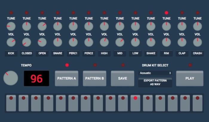 Fazendo música com a HTML5 Drum Machine via @pristinaorg