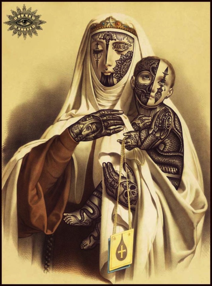 Ramon Maiden: Misturando tatuagens e ilustração via @pristinaorg