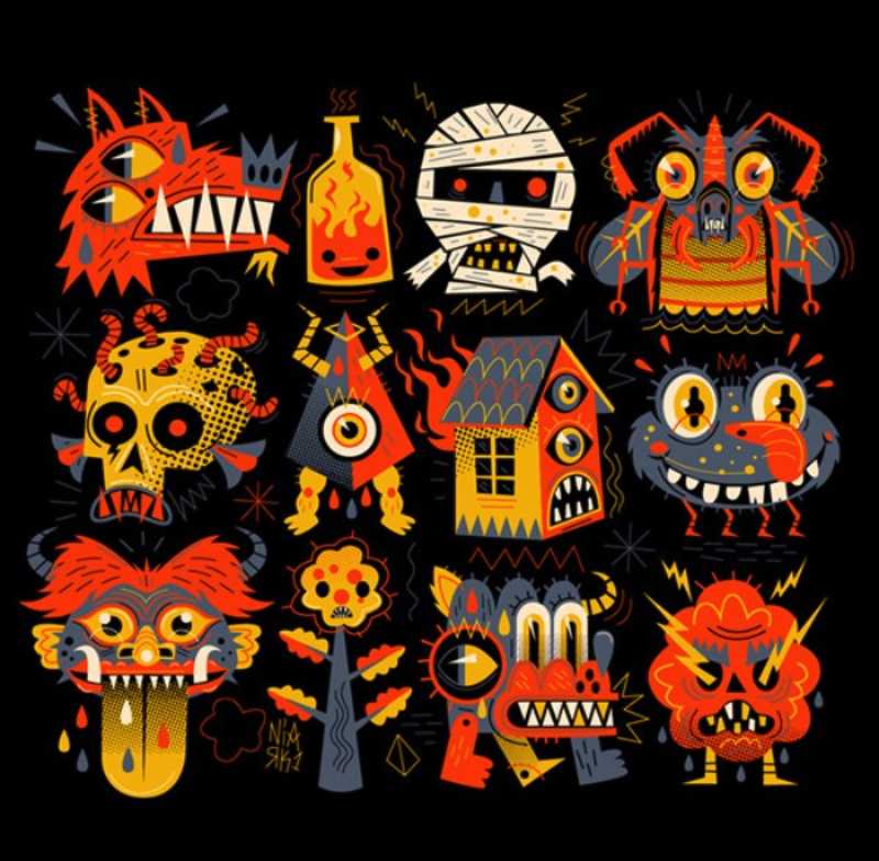 Sebastien Feraut: Monstros Ilustrados via @pristinaorg