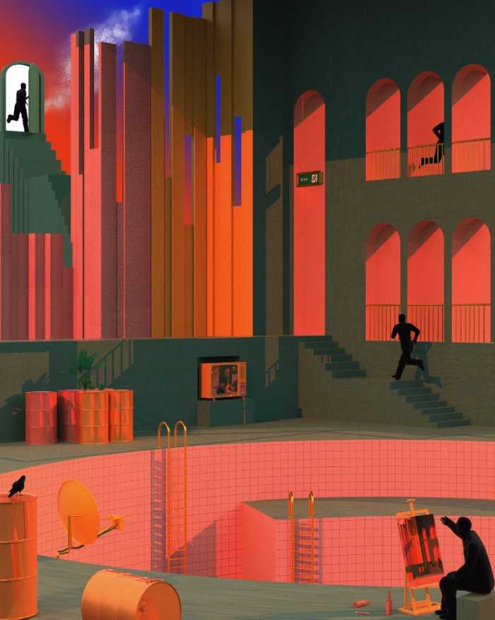 Tishk Barzanji e seus Cenários Ilustrados Utópicos via @pristinaorg